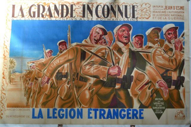 Monumental French Movie Poster "la Grand Inconnue"