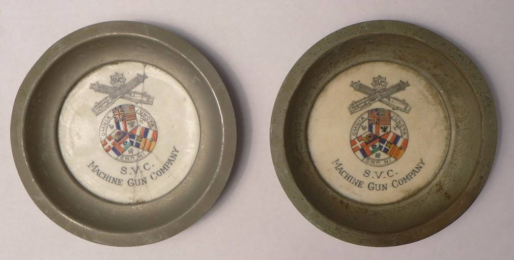 Pair Of S.v.c. Machine Gun Company Drink Coasters