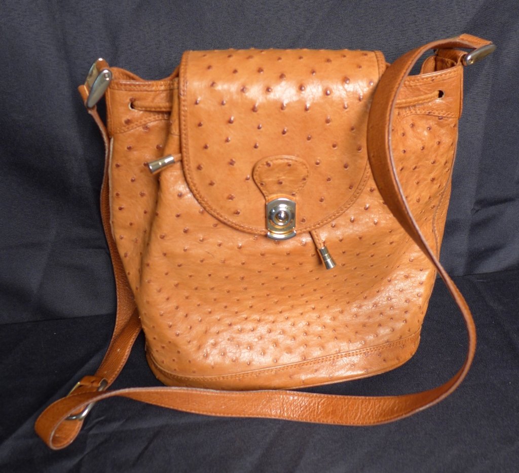 Rudolf Krell Ostrich Leather Shoulder Bag - Apr 20, 2016 | Sterling ...