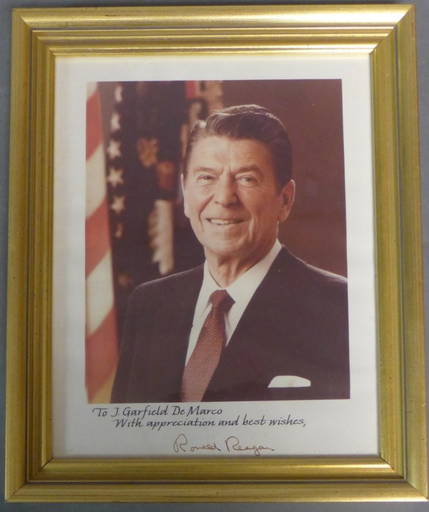 President Ronald Reagan Signed Autographed Photo