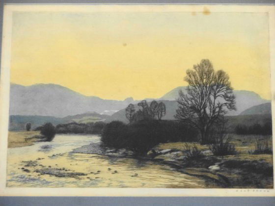 Hans Frank (Austrian, 1884-1948) Woodcut in Colors