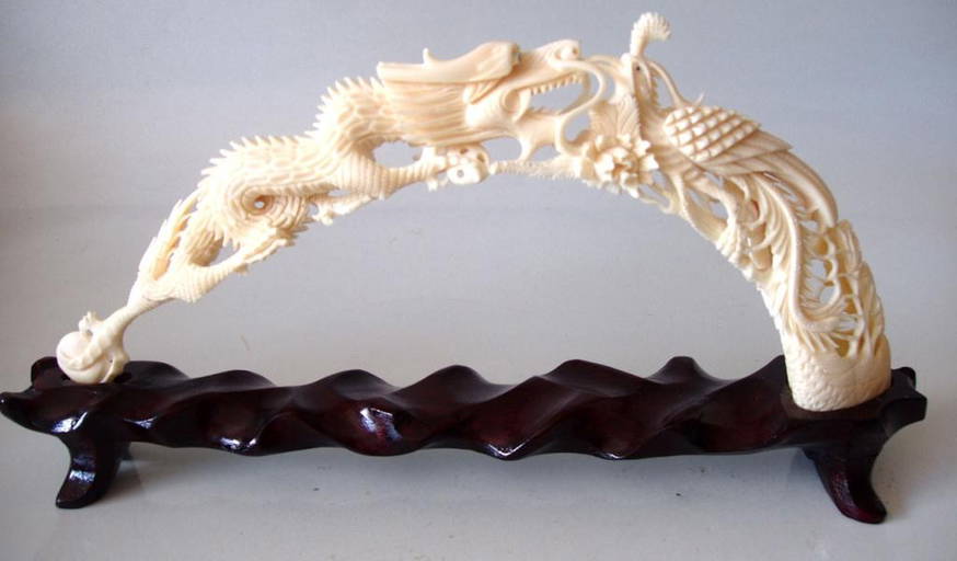 Carved Ivory Asian Tusk