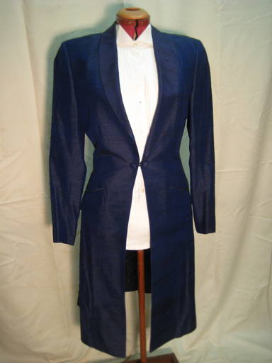Long Dark Blue Riding Jacket; Maker: Victor Layne
