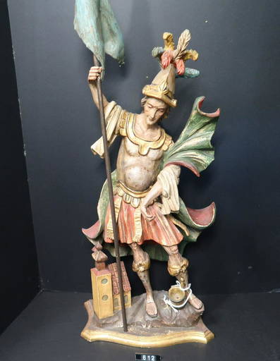 Saint Florian " FIREMAN'S" Large Satue Hand Carved (#0338) on Dec 30 ...