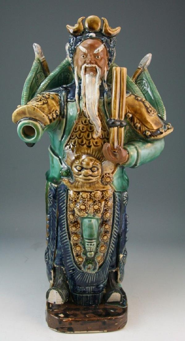 Big Chinese Minguo Period Pottery Warrior