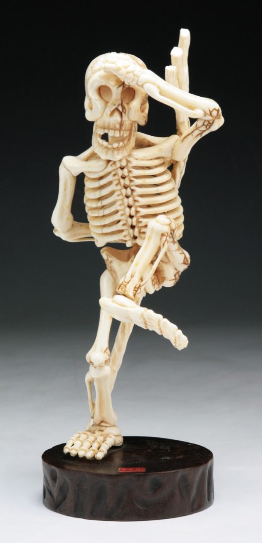 Japanese Ivory Skeleton Okimono - Sep 14, 2013 | Leland Little Auctions ...