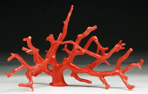 A Rare Natural Aka Red Coral Branch See Sold Price
