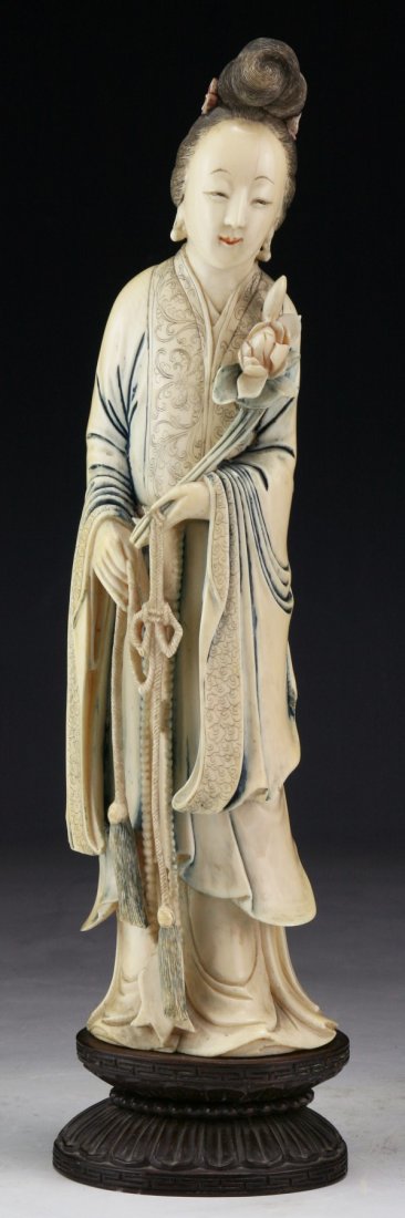 A Chinese Antique Carved Polychrome Ivory Beauty - Oct 12, 2013 ...