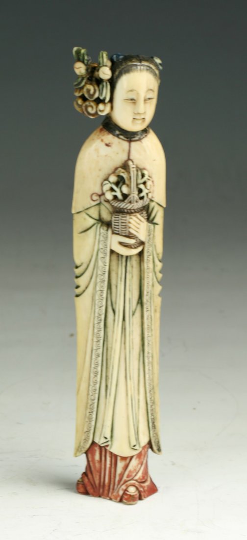 A Chinese Antique Carved Polychrome Ivory Beauty - Oct 12, 2013 ...