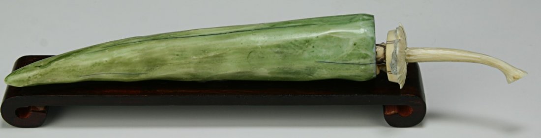 A Japanese Antique Polychrome Ivory Carved Pepper