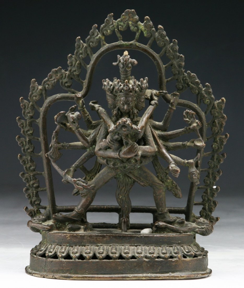 An Antique Tibetan Bronze Mahachakra Vajrapani with
