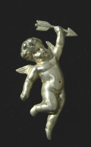 Antique Sterling Silver Cupid Brooch