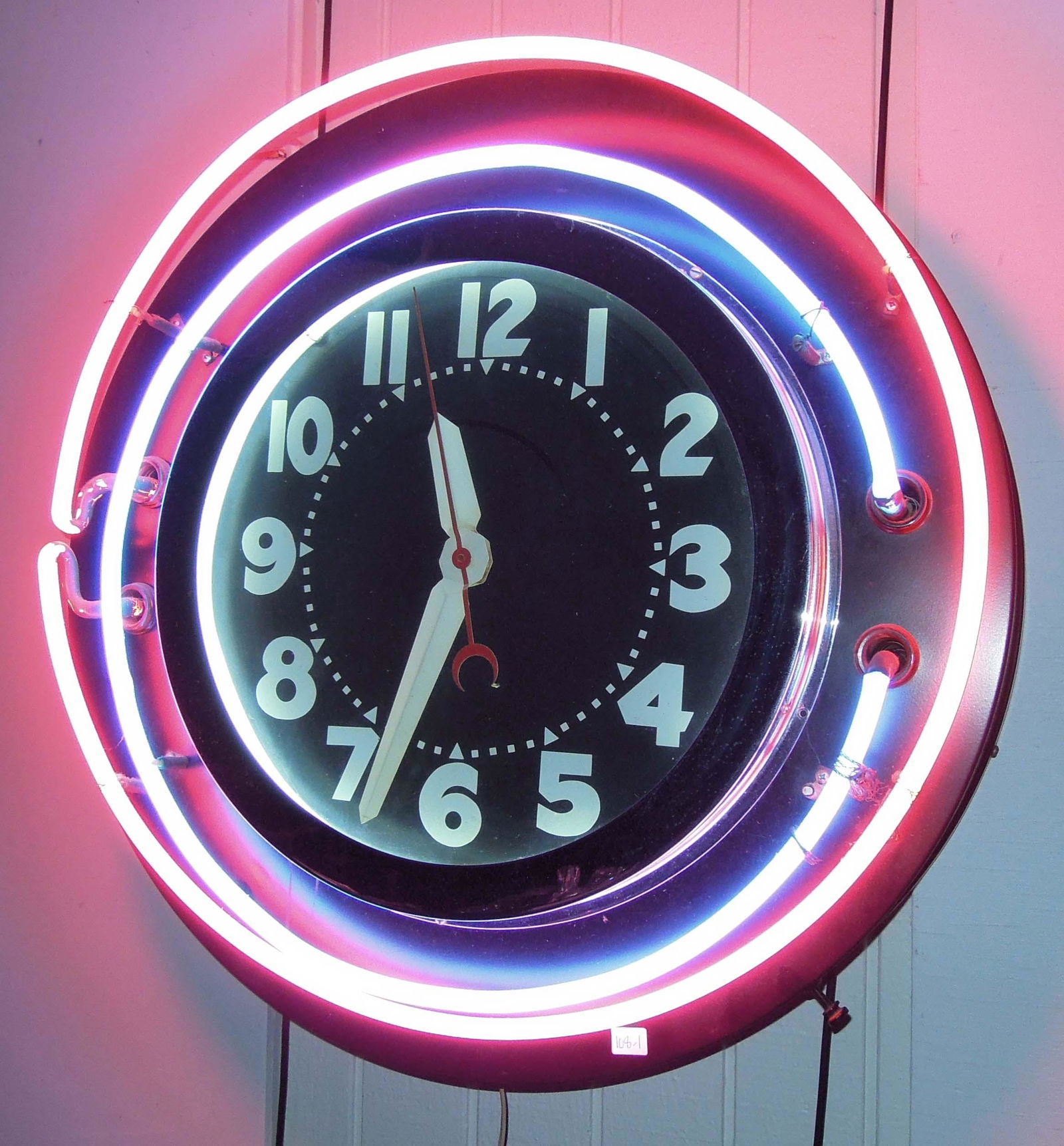 Very Rare Vintage Neon Wall Clock