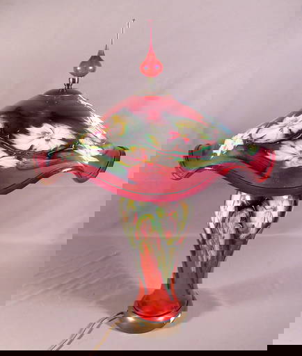 Original Charles Lotton Hand Blown Art Glass Table Lamp