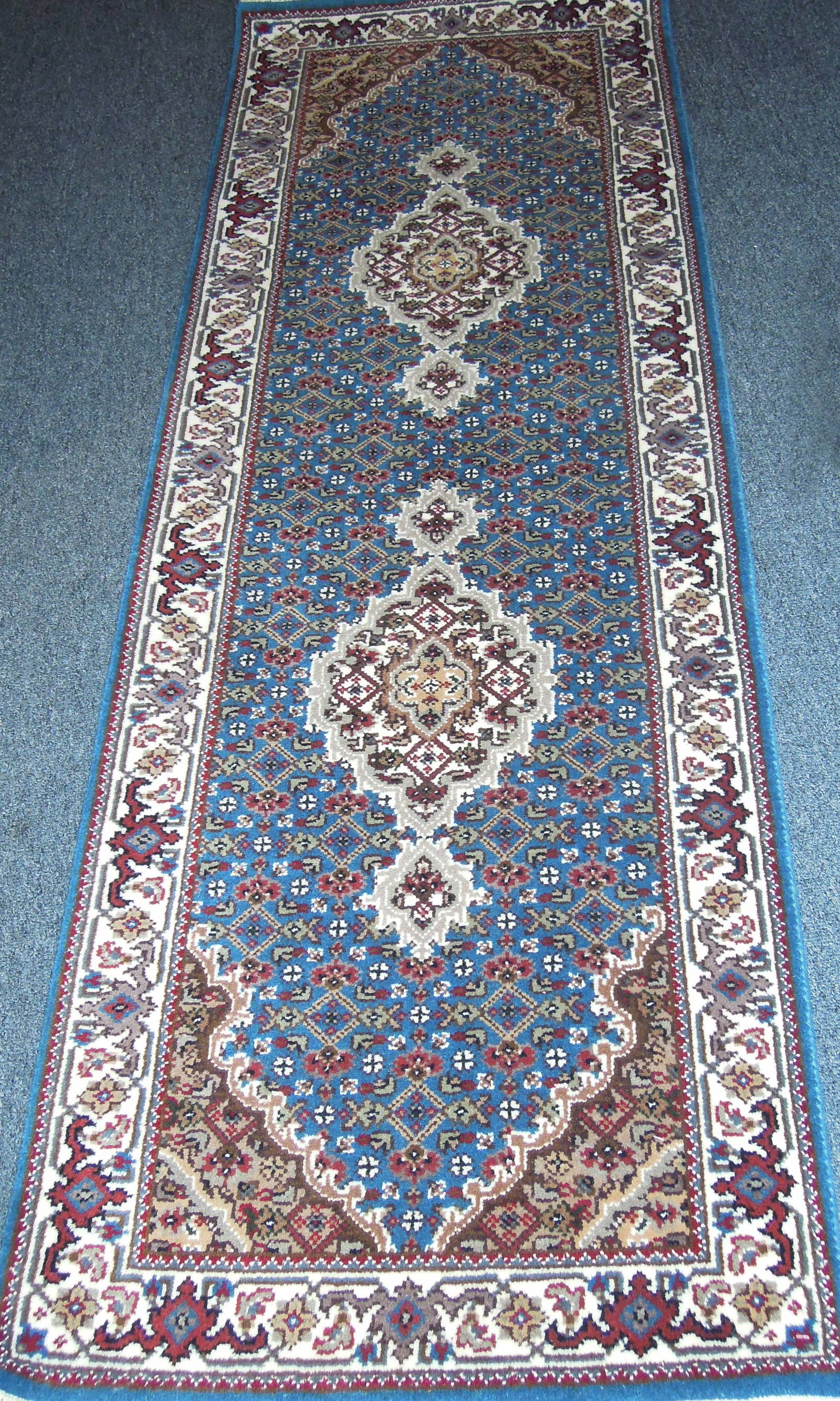 Hand Knotted Mahi Tabriz Runner Auction