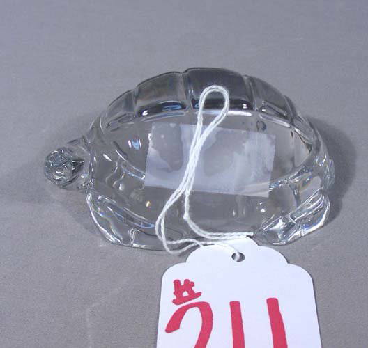 French Baccarat Crystal Turtle