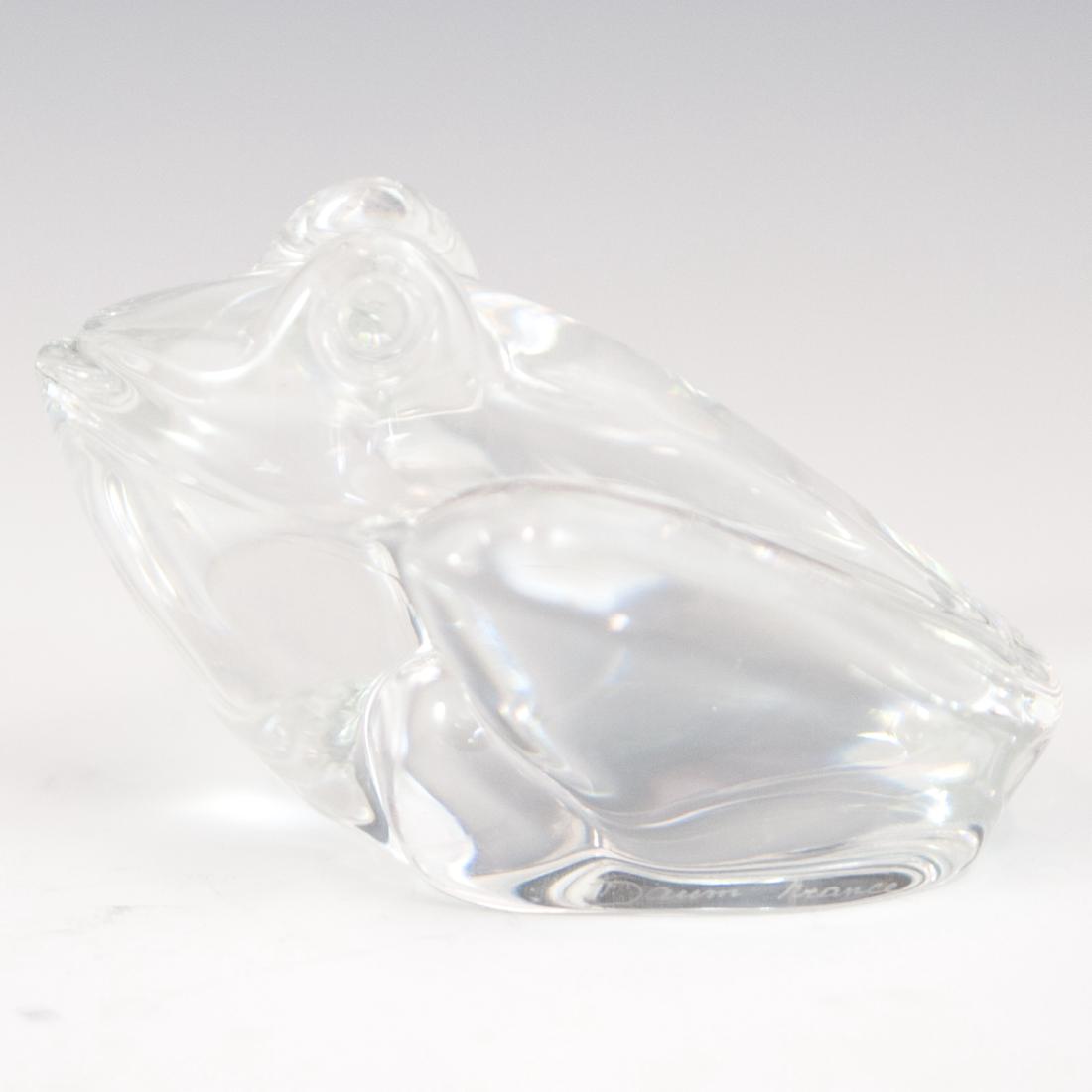 Daum Crystal Frog Paperweight