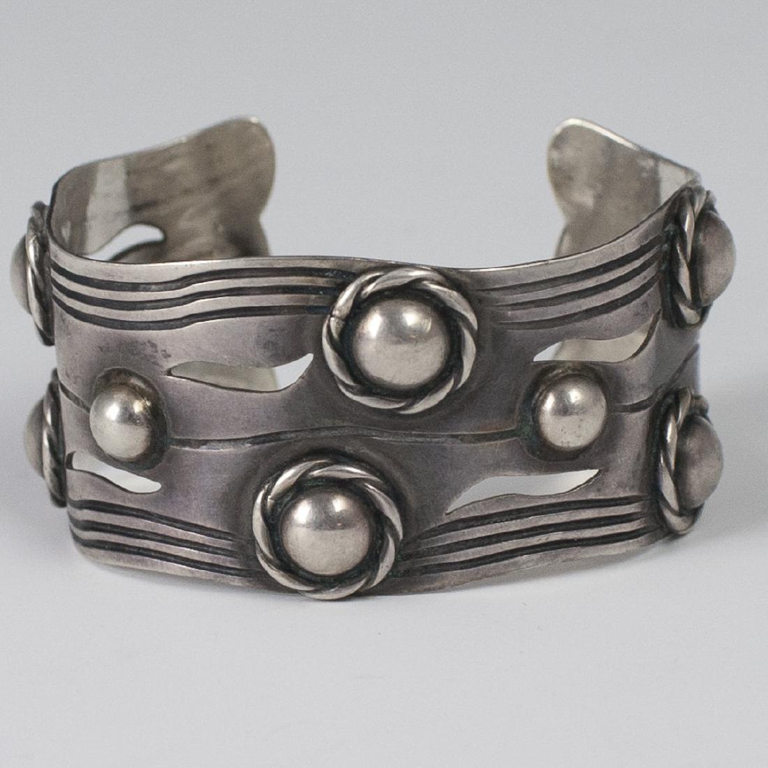 Chato Castillo Mexican Silver "river Of Life" Cuff