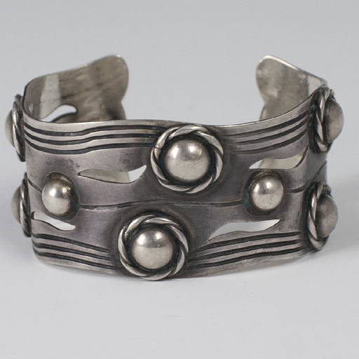 Chato Castillo Mexican Silver "river Of Life" Cuff