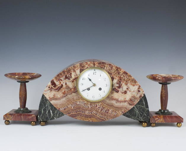 F. Martin French Griotte Art Deco Clock - May 16, 2018 | Akiba Antiques ...