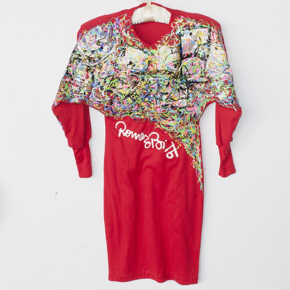 Romero Britto Hand Painted Dress