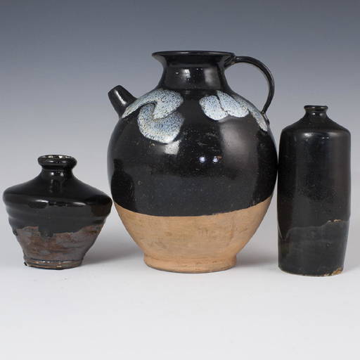 Possibly Japanese Seto Ware Sake Vessels