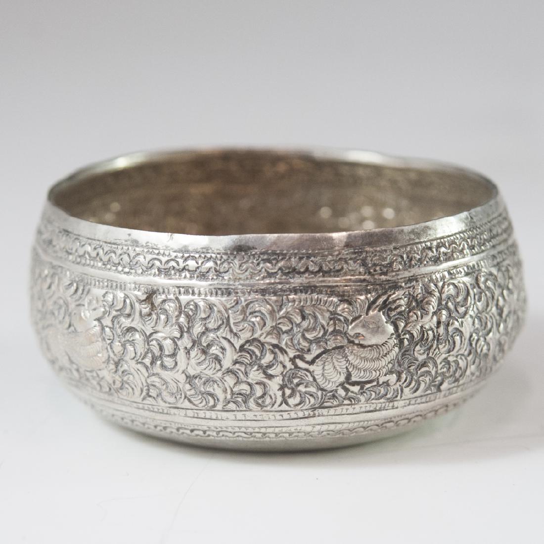 Antique Burmese Silver Repousse Bowl - Aug 30, 2018 | Akiba Antiques in FL