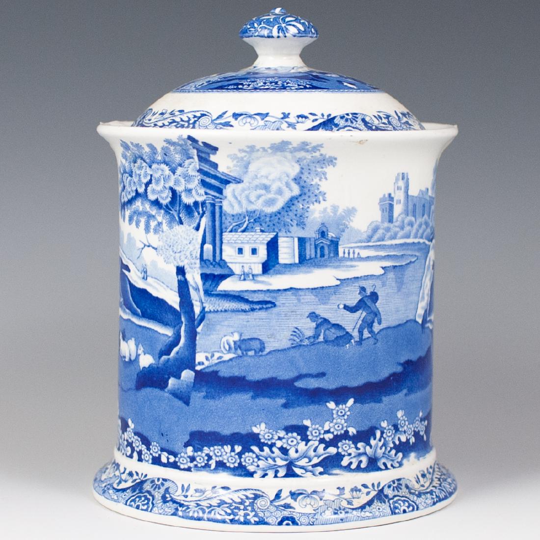 Spode "Blue Italian" Porcelain Biscuit Jar