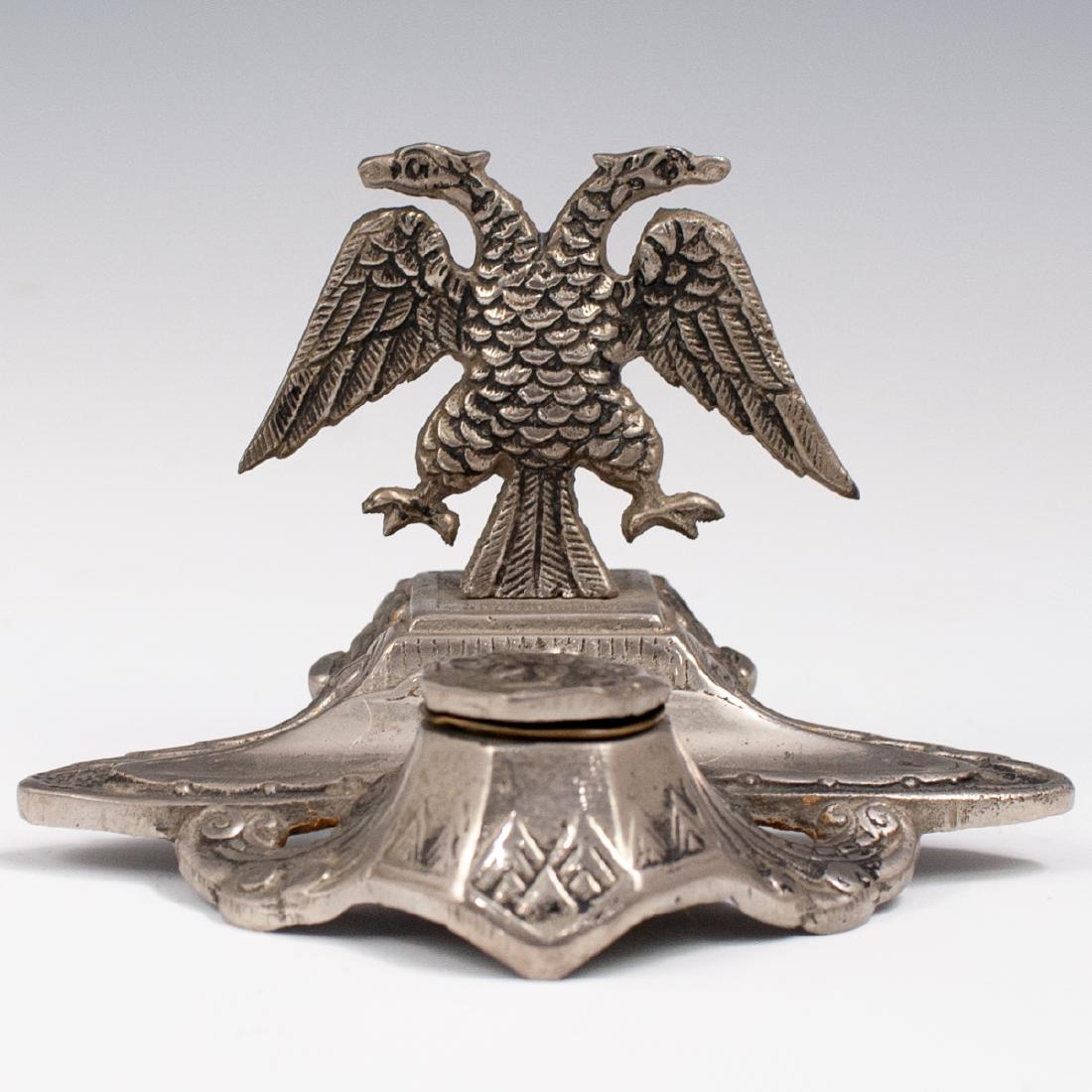 Russian Silver Plated Inkwell