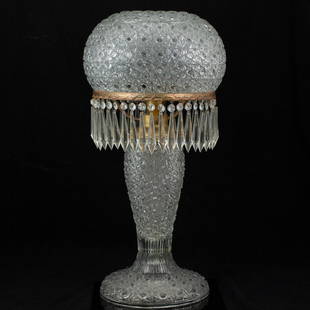 Large Brilliant Cut Glass Lamp