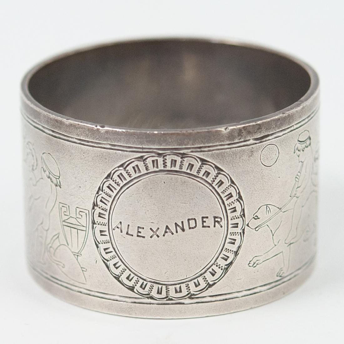 Antique Engraved Sterling Napkin Ring