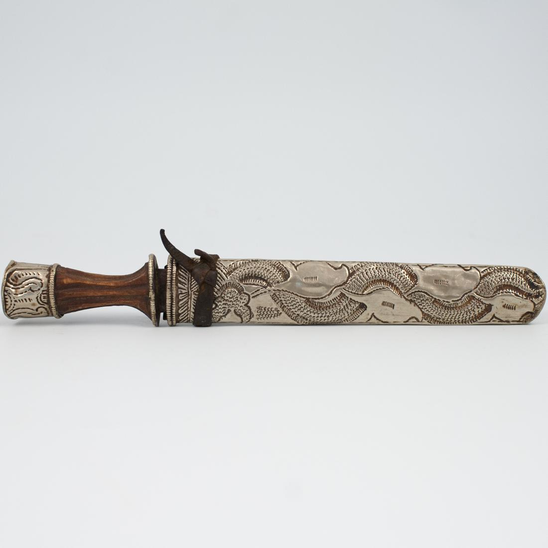 Antique Tibetan or Bhutanese Silver Dagger