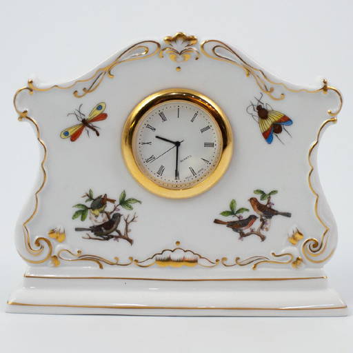 Herend Rothschild Bird Mantle Clock