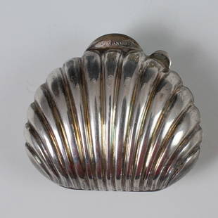 Tiffany & Co. Sterling Enamel Mussel Shell Pill Box