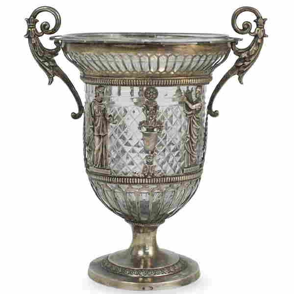 Russian Silver and Cut Crystal Vase - Jul 30, 2019 | Akiba Antiques in FL