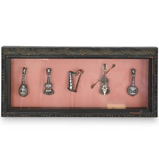 Chinese Carved Jade Miniature Musical Instruments