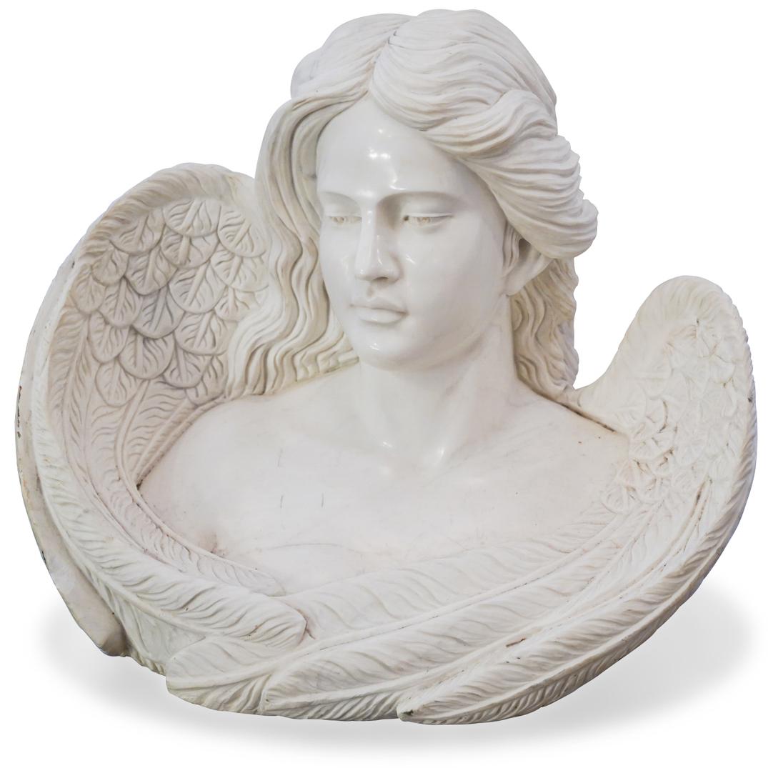 Vintage Italian Marble Angel Bust - Nov 25, 2019 | Akiba Antiques in FL