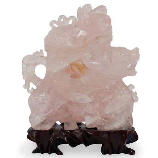 Rose Quartz Foo Dog - Mar 18, 2020 | Akiba Antiques in FL