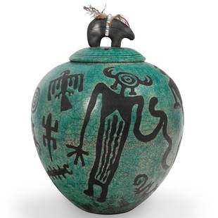 Raku Pottery Pigeon Figure