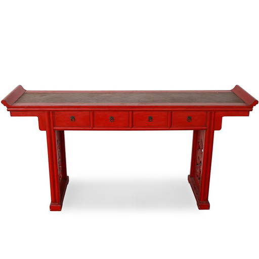Chinese Red Lacquered Altar Table
