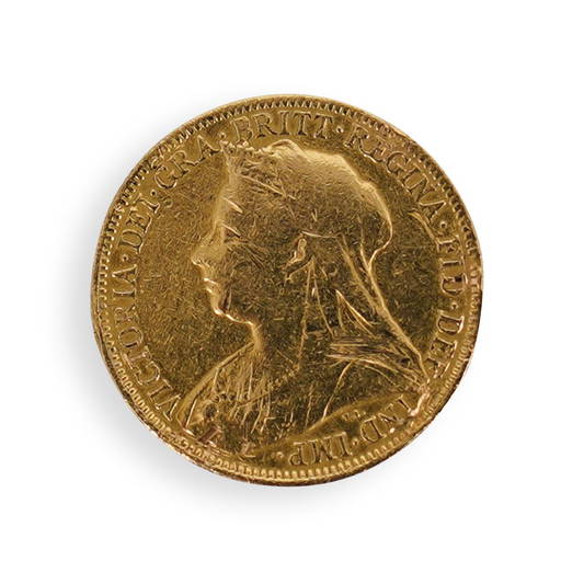 1899 Gold Half Sovereign Coin
