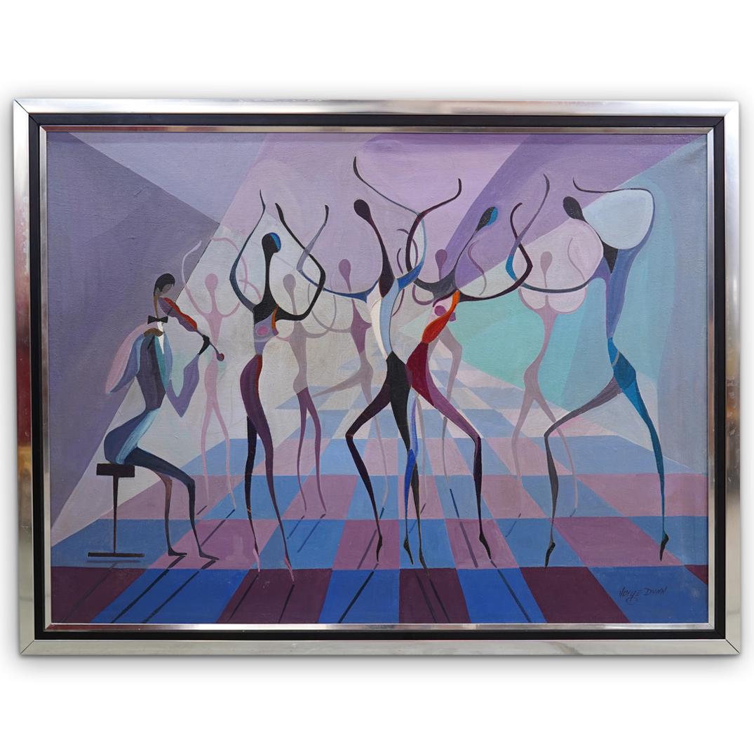 Jorge Dunn Musical Oil On Canvas Painting