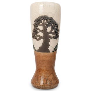 Large Bill Herb 83" Raku Studio Art Pottery Vase