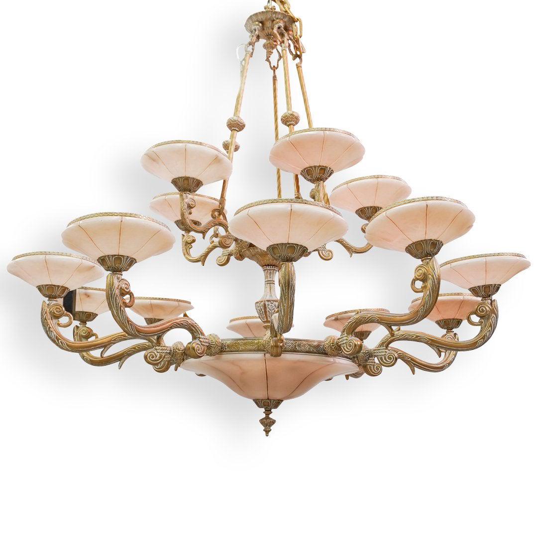 Monumental Alabaster Chandelier