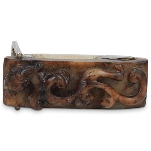 Chinese Ming Dynasty Jade Chilong Scabbard Slide