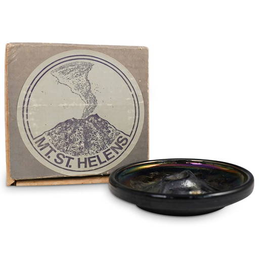 Mt. St. Helens Volcanic Ash Glass Bowl