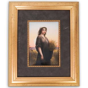 Kpm Porcelain Plaque Of Ruth
