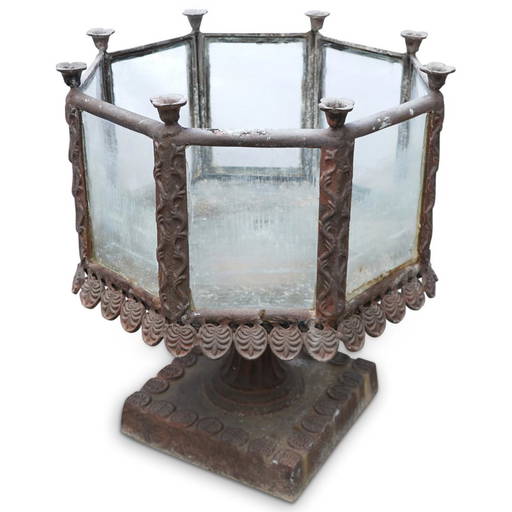 Antique Victorian Cast Iron Fish Tank Garden Terrarium