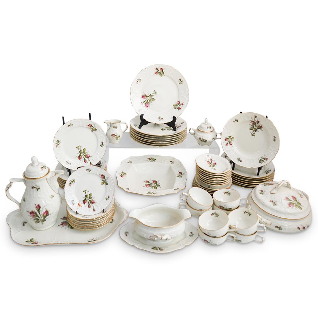 (63 Pc) Rosenthal Sans Souci Moss Rose Dinnerware Set