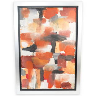 Jose Joya (filipino, 1931 1995) Abstract Oil Painting